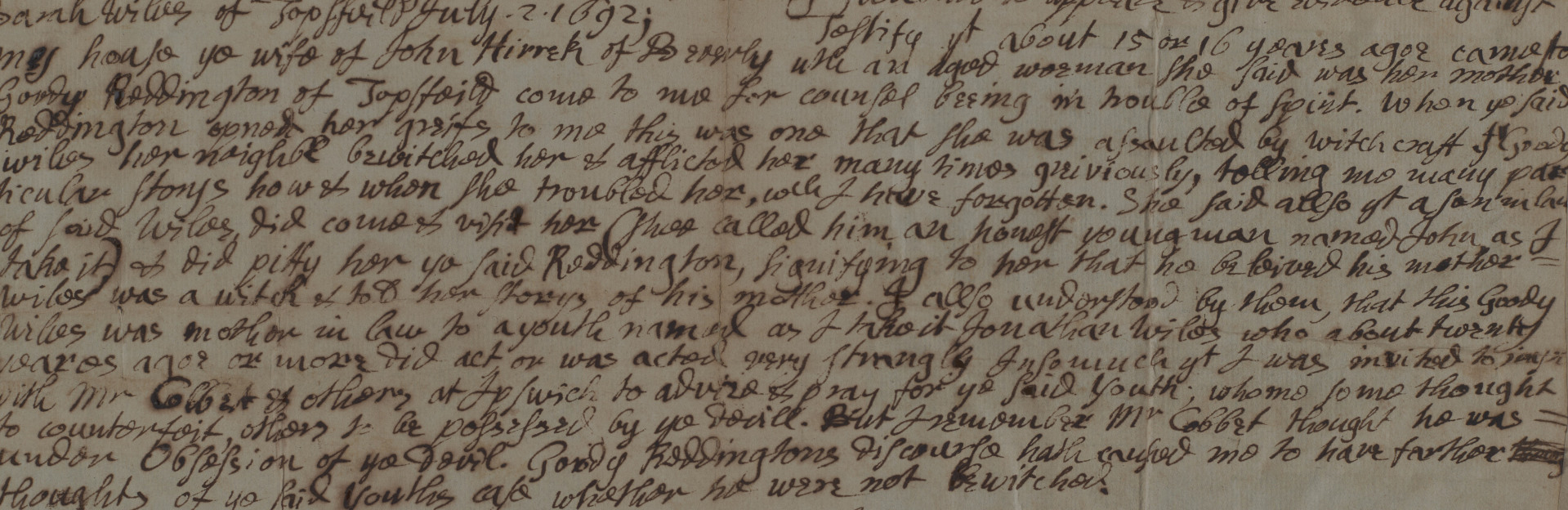 Salem Witch Trials Collection - Phillips Library Digital Collections